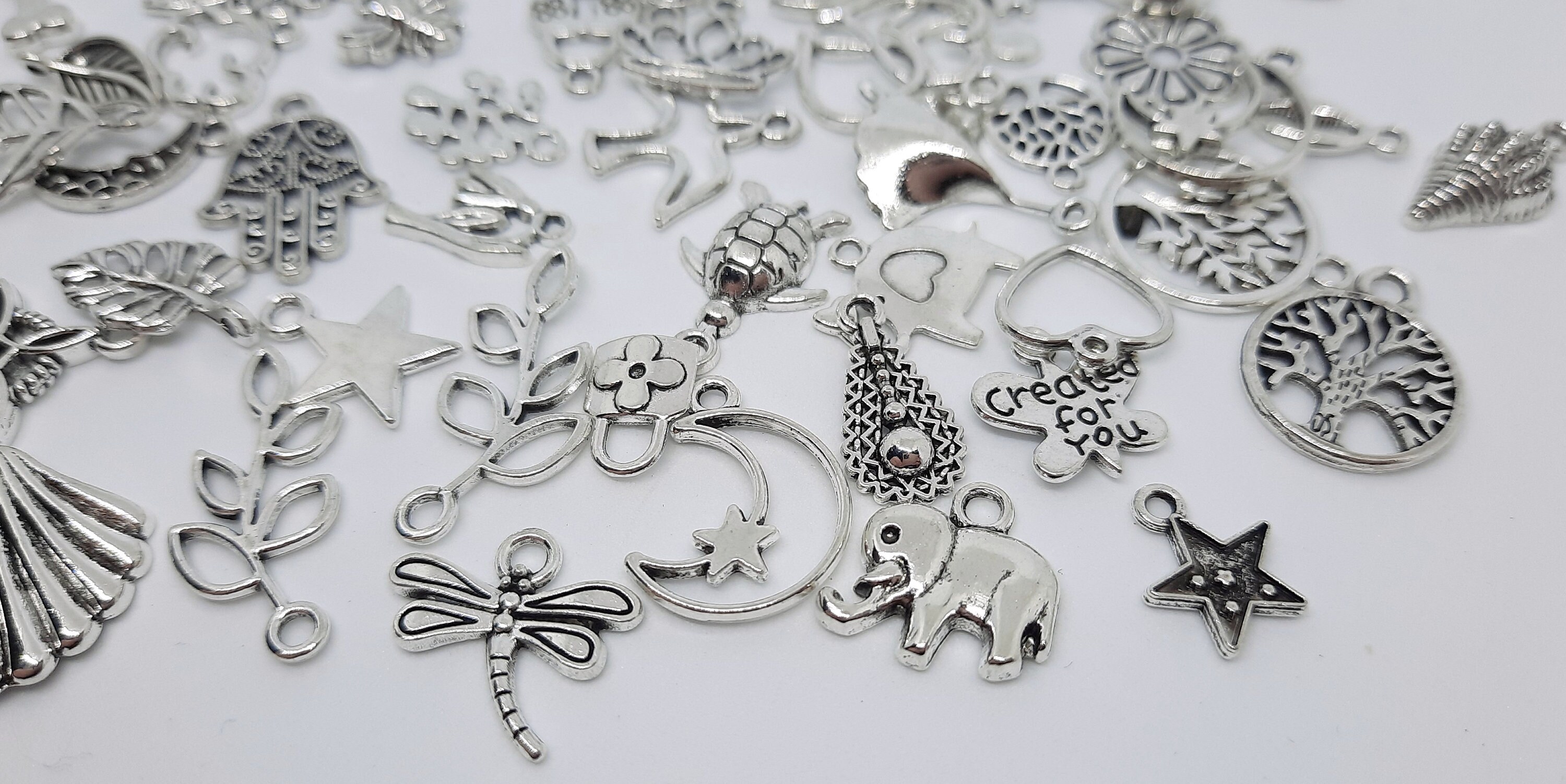 Mixed Bag of Charms, Pendants, Craft Supply, Jewellery Making, 15 ...