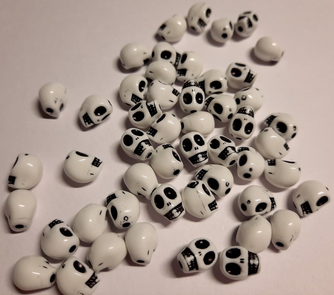 Skull Beads, Halloween, Jewellery Making, Head Beads - Etsy