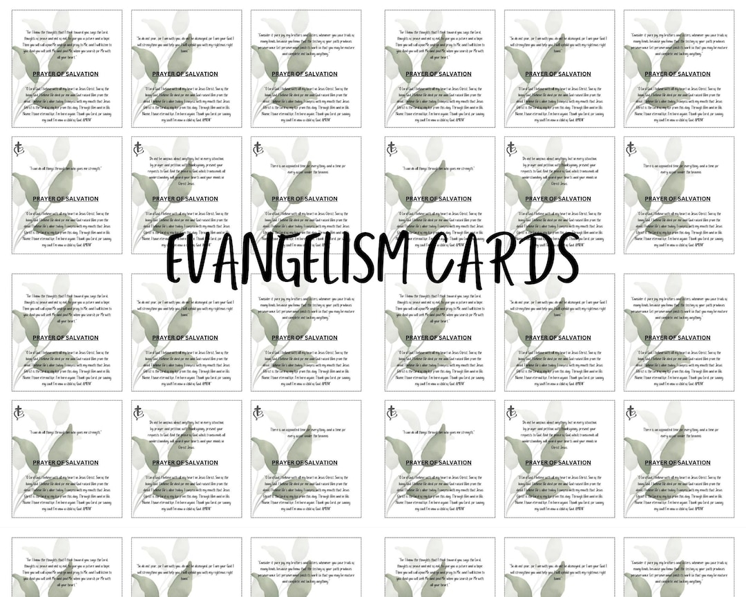 Evangelism Cards Christian Printable Flashcards Scripture - Etsy