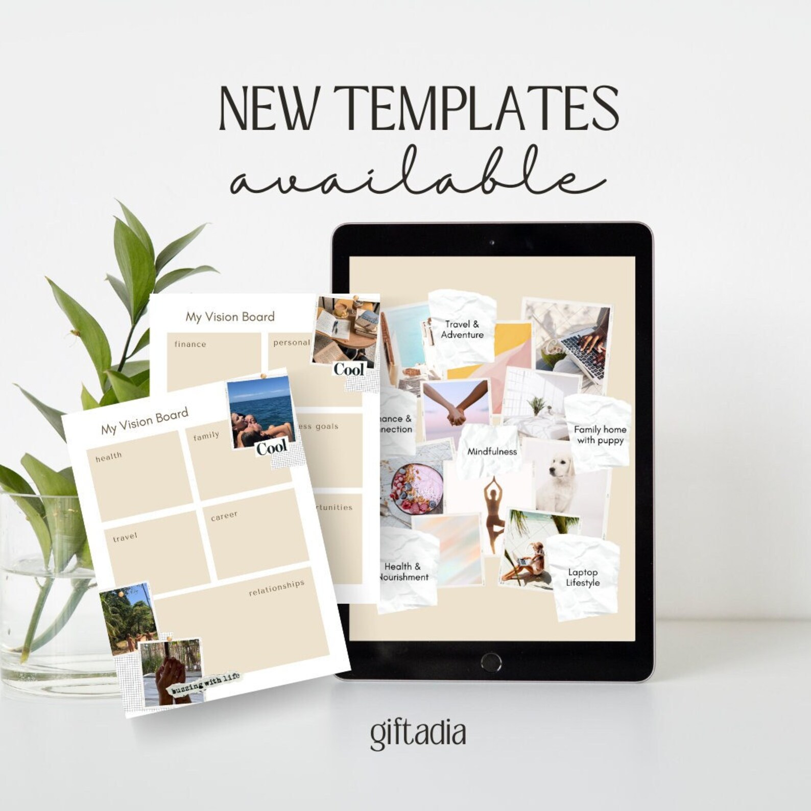 Printable Vision Board and Template, 2023 Pinterest Life Planner, Goal ...