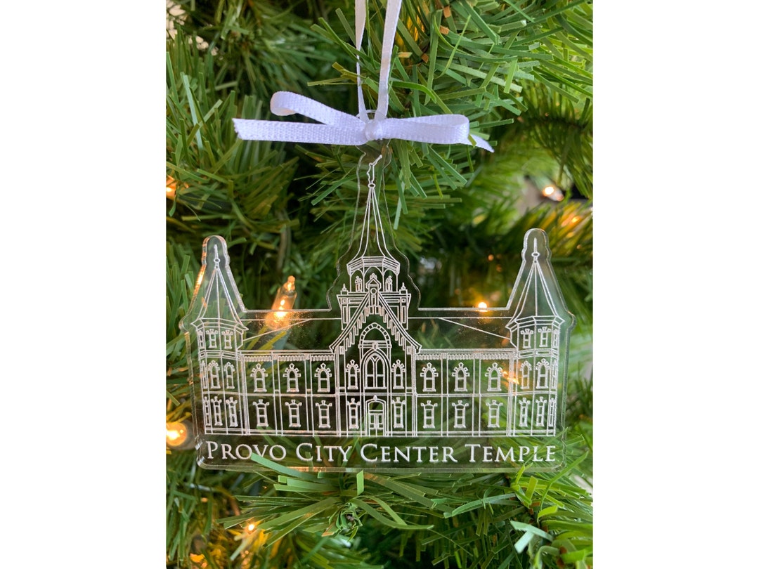 Provo City Center Utah Scored Acrylic LDS Temple Christmas Ornament - Etsy