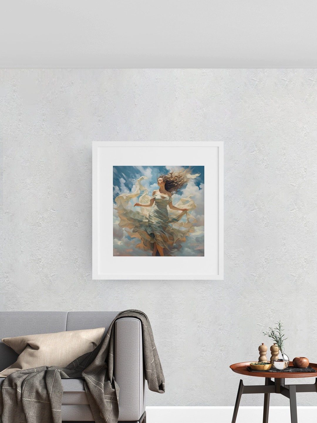 Ethereal Female Form in Robes Fine Art Office Home Study Wall Decor ...
