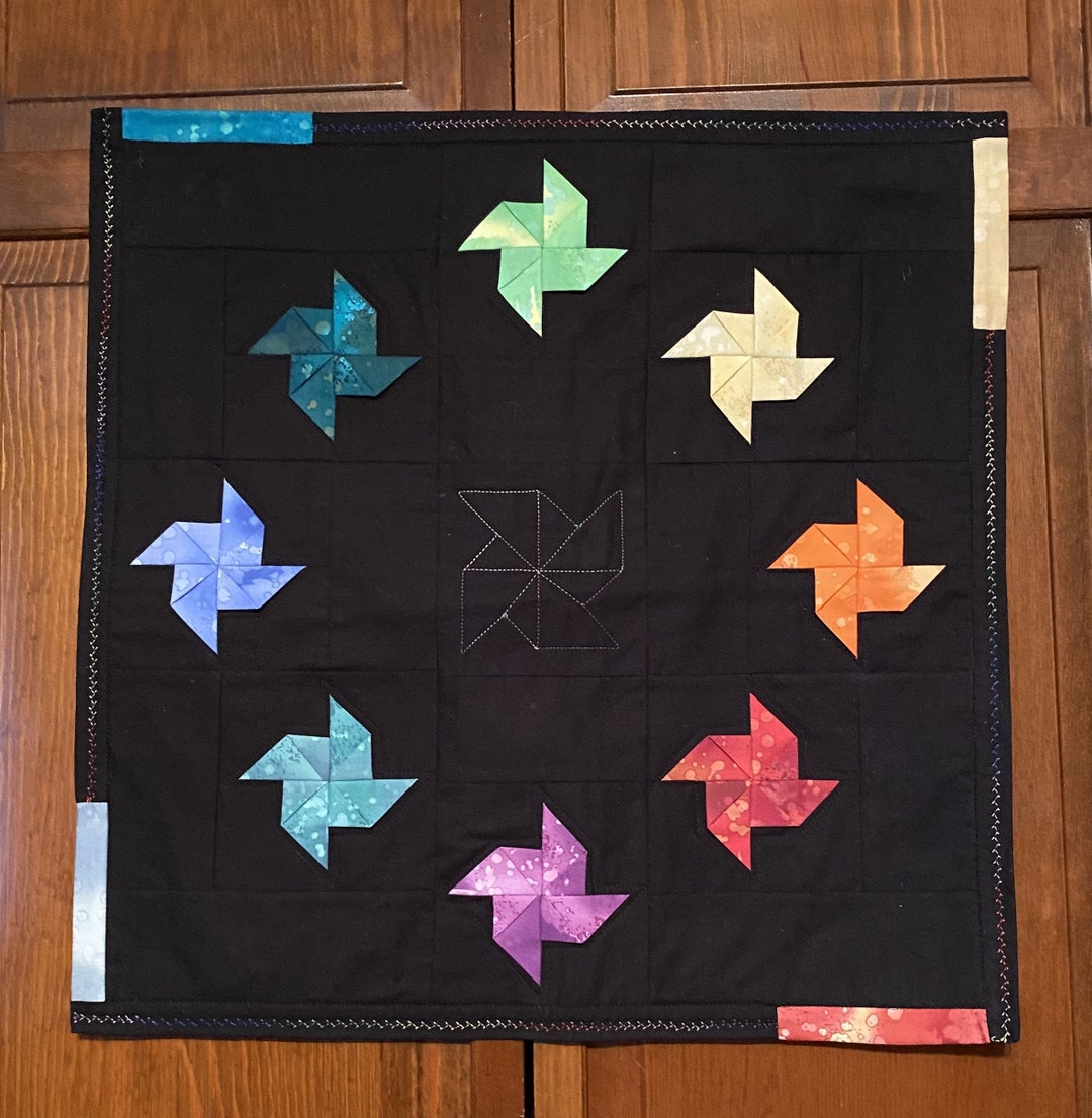 Rainbow Colors, LGBTQ Pride, Wall Quilt, Pinwheels, Wall Art - Etsy