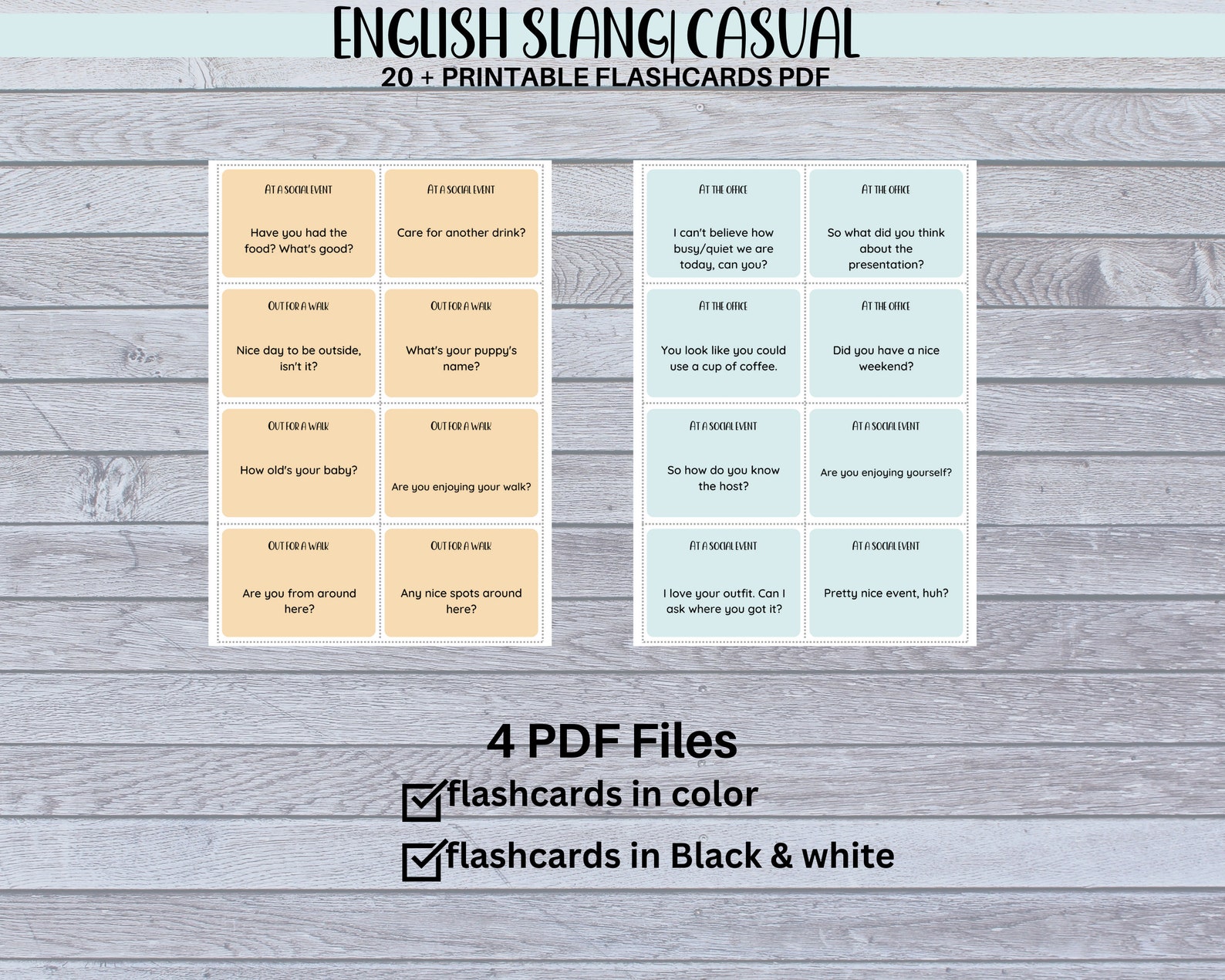 English Conversation Starters, Small Talk Flash Cards, Conversation ...