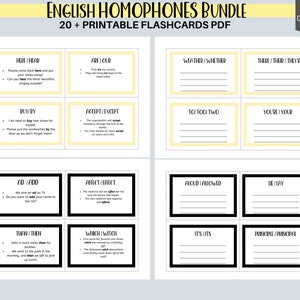 Commonly Confused Words Flashcards, English Grammar, ESL Educational ...
