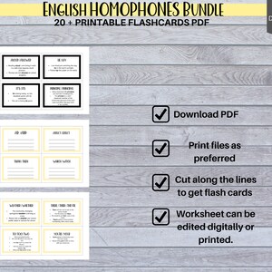 Commonly Confused Words Flashcards, English Grammar, ESL Educational ...
