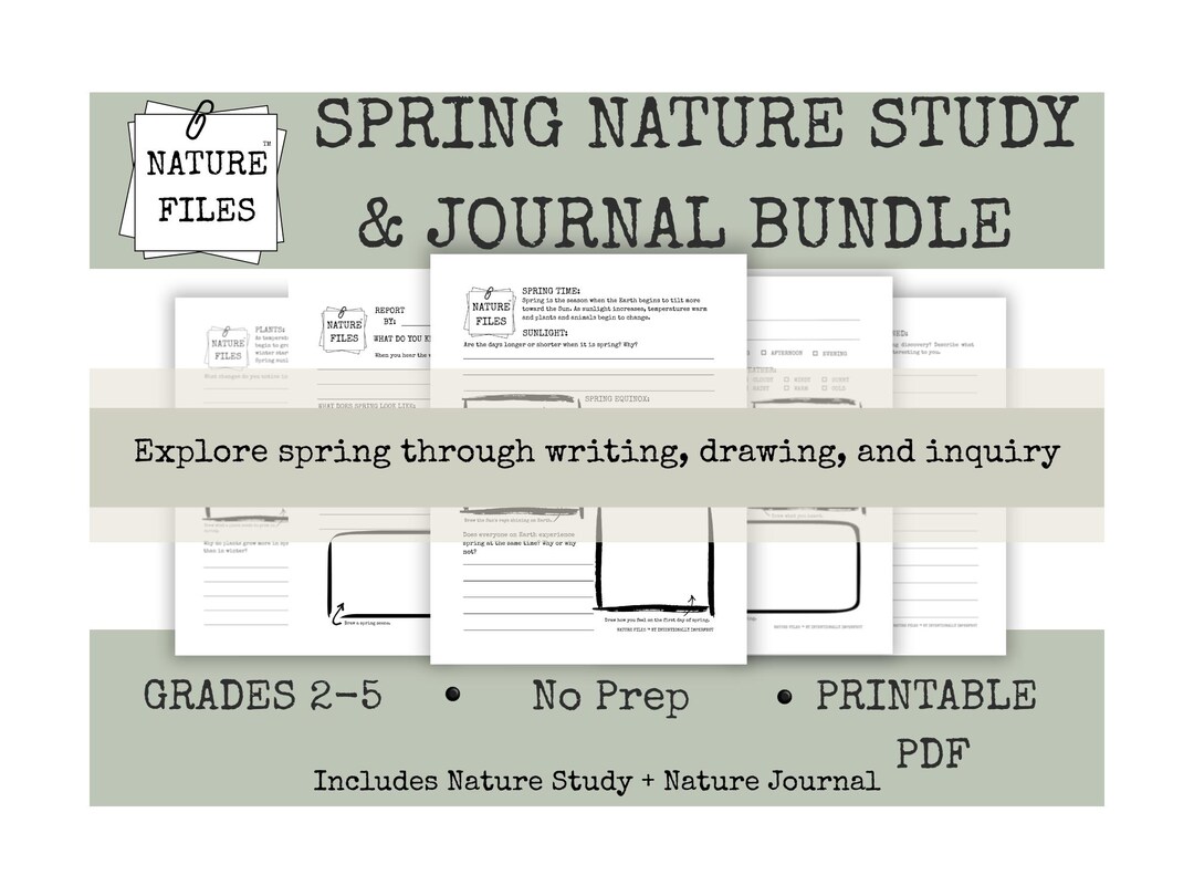Spring Nature Study Journal Bundle | Homeschool Science Printable ...