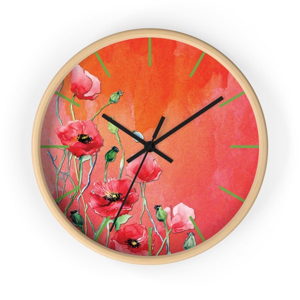 Poppy Wall Clock - Etsy