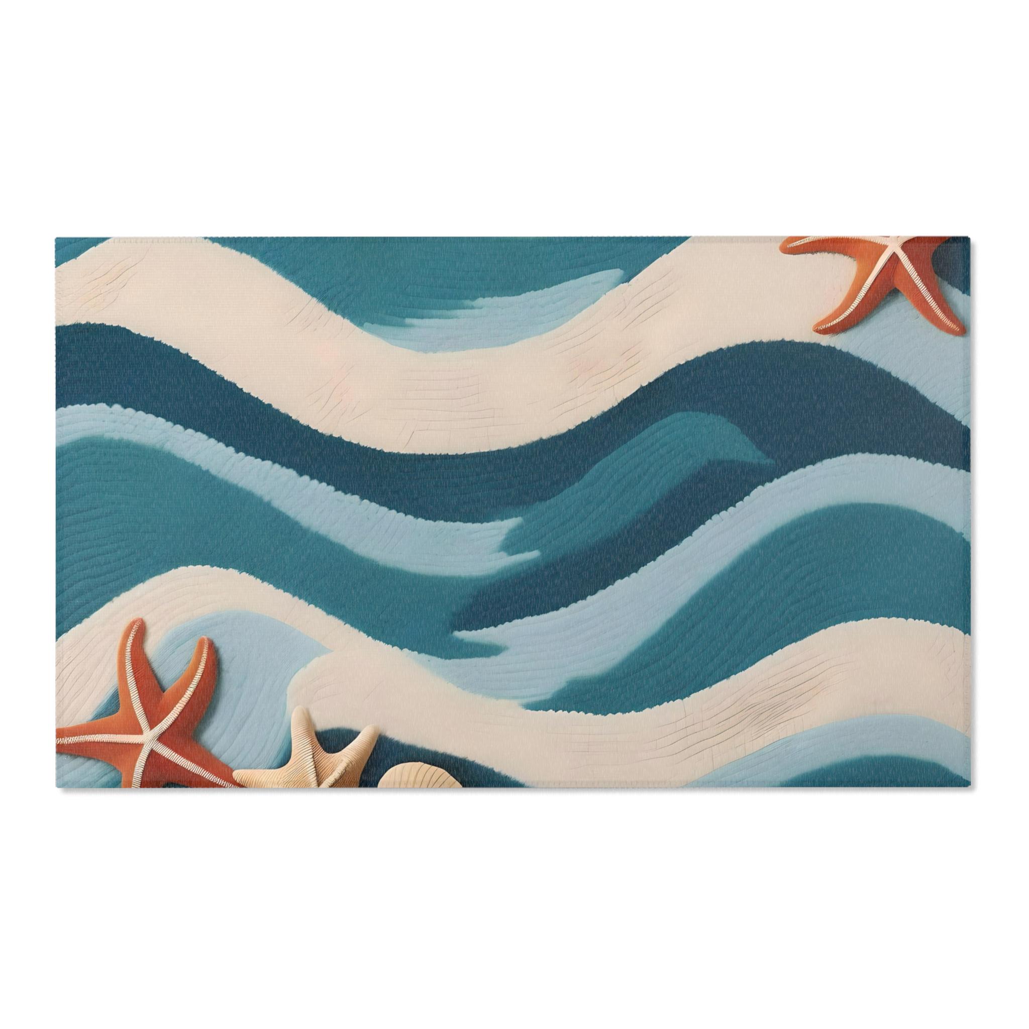 Area Rug - Costal Beach Rug - Etsy