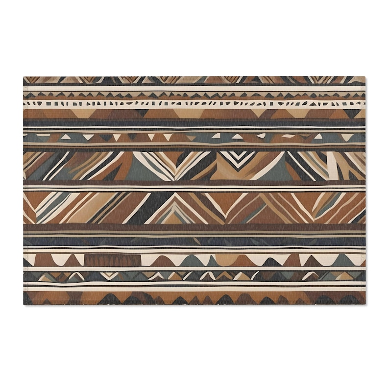 Area Rug Tribal Earth Tone Design - Etsy