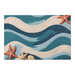 Area Rug - Costal Beach Rug - Etsy
