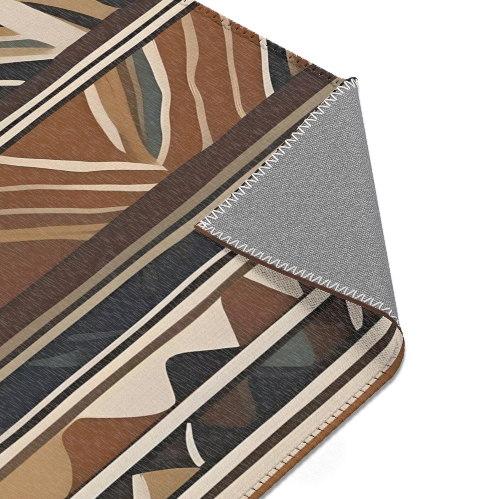 Area Rug - Tribal Earth Tone Design - Etsy