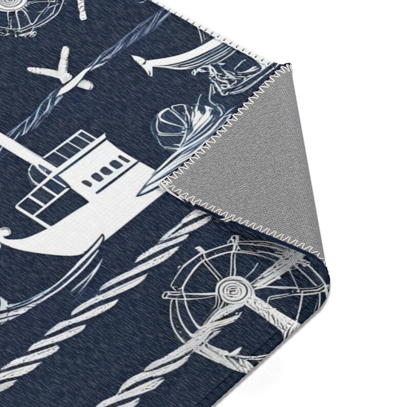 Area Rug - Nautical Anchors - Etsy