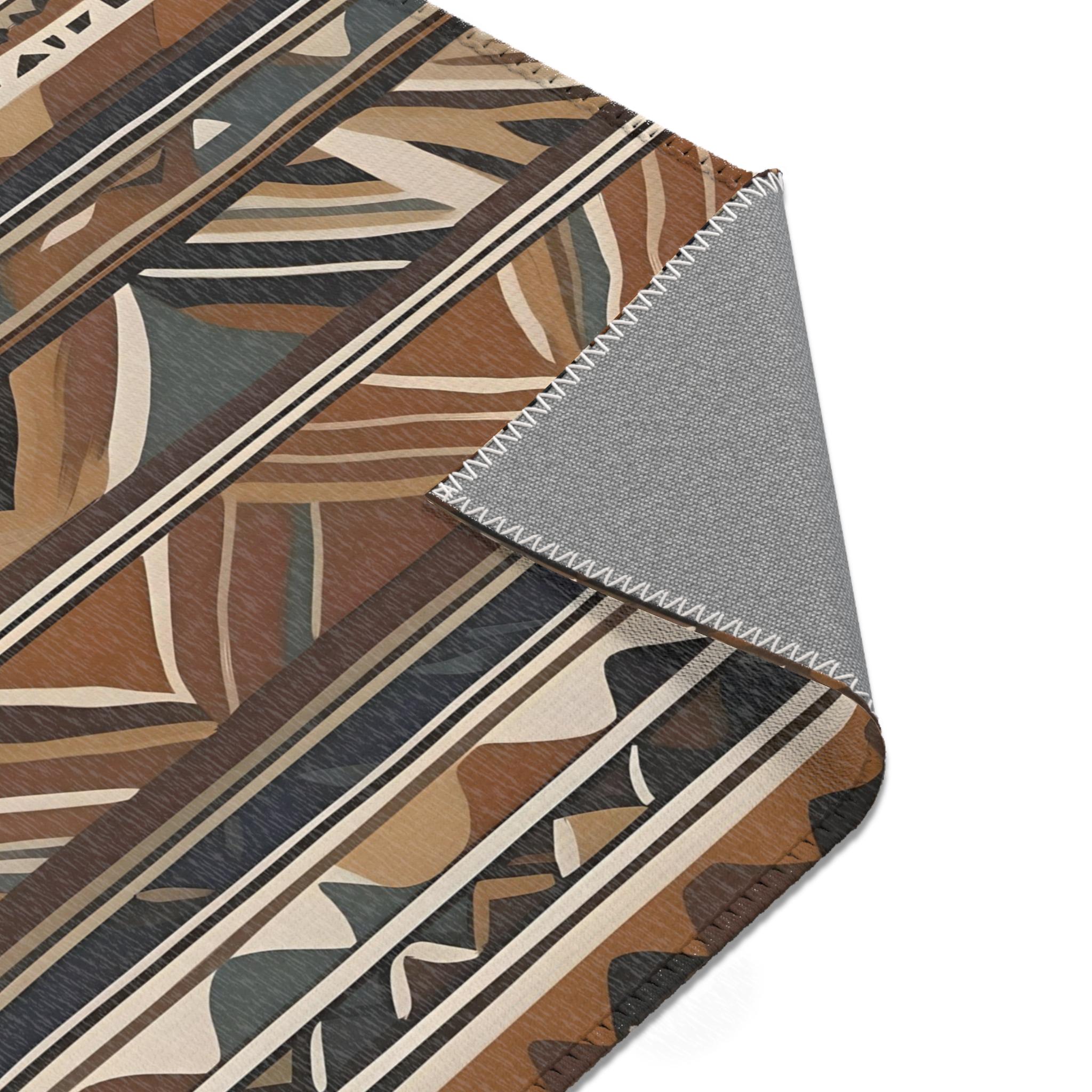 Area Rug - Tribal Earth Tone Design - Etsy
