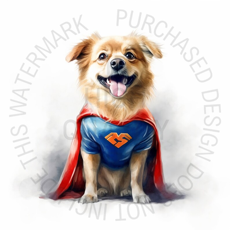 Superhero Dog Clipart Bundle, 15 High Quality Jpgs, Cute Dogs Clipart ...