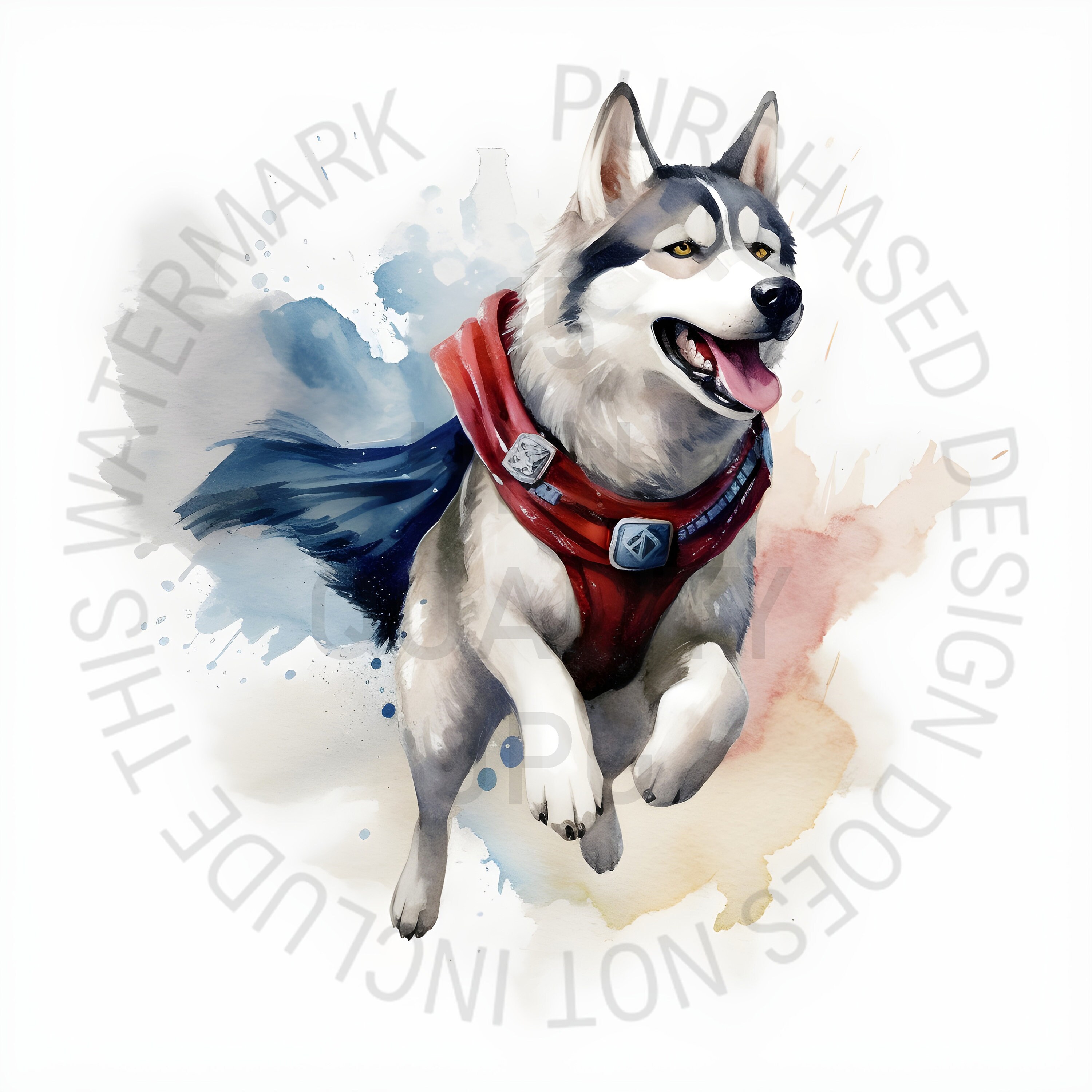 Superhero Husky Clipart Bundle, 18 High Quality Jpgs, Husky Clipart ...