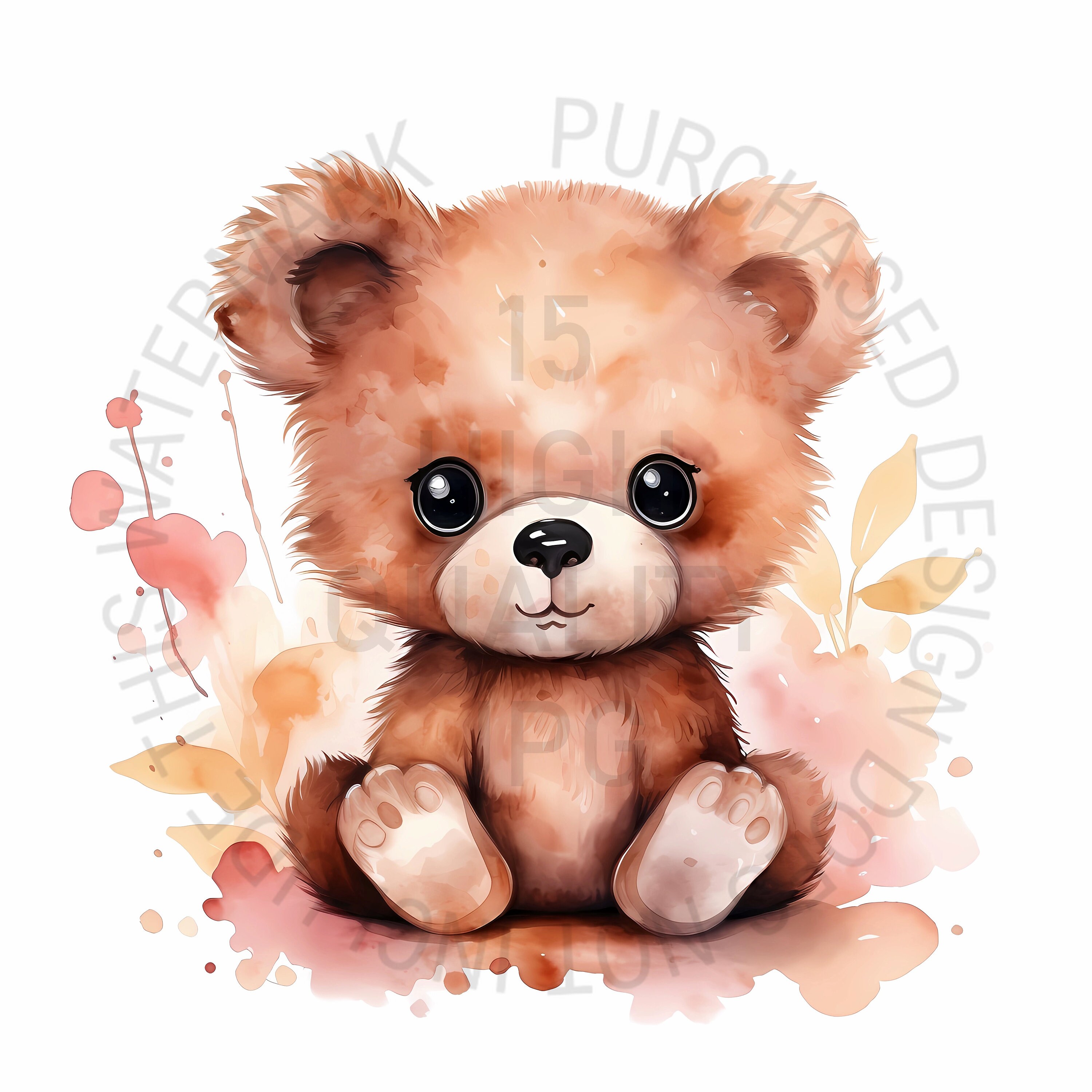 Baby Bear Cub Clipart Bundle 16 High Quality Jpgs Digital Downloads ...