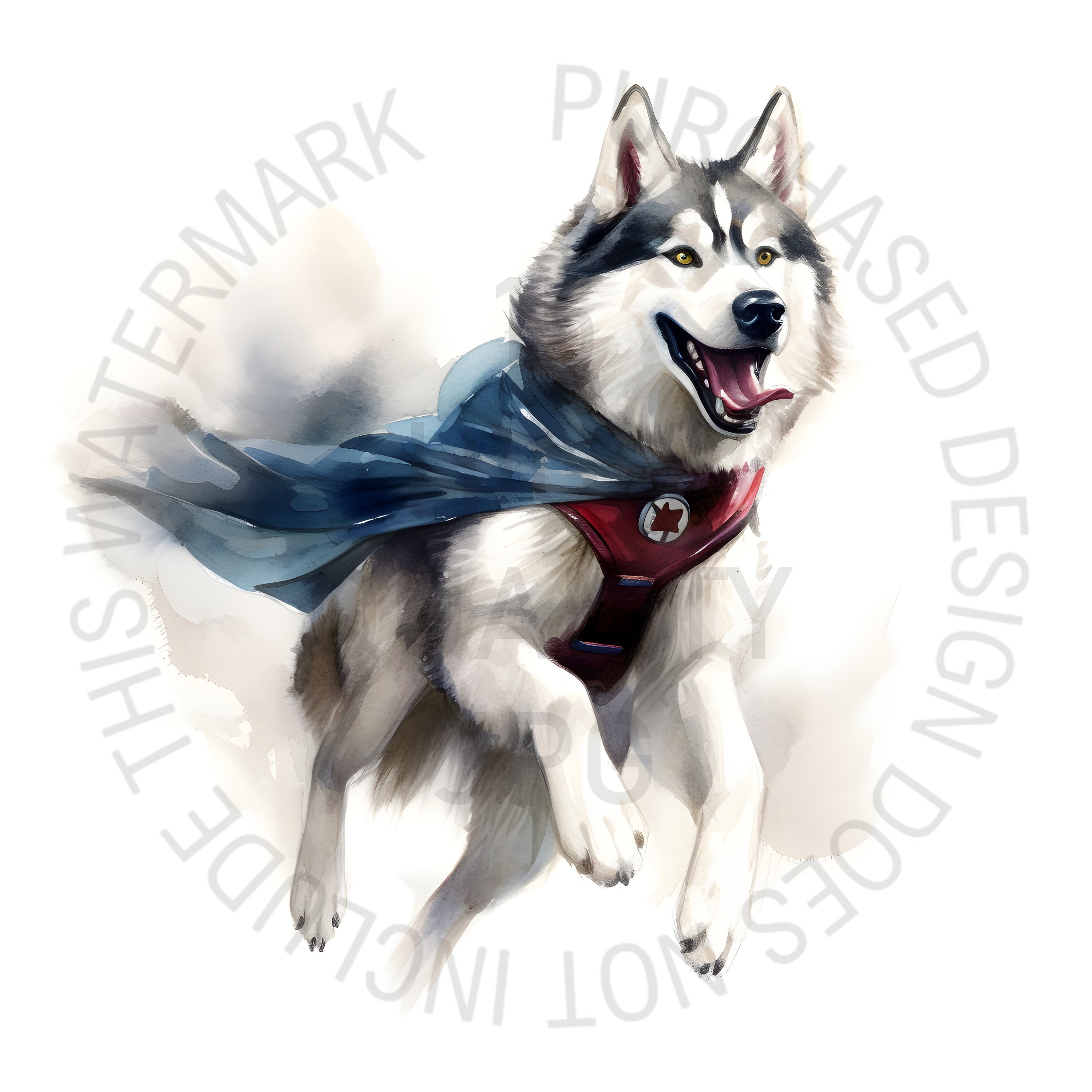 Superhero Husky Clipart Bundle, 18 High Quality Jpgs, Husky Clipart ...