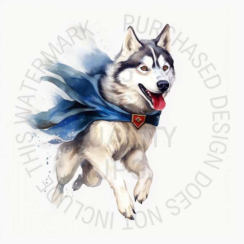 Superhero Husky Clipart Bundle, 18 High Quality Jpgs, Husky Clipart ...