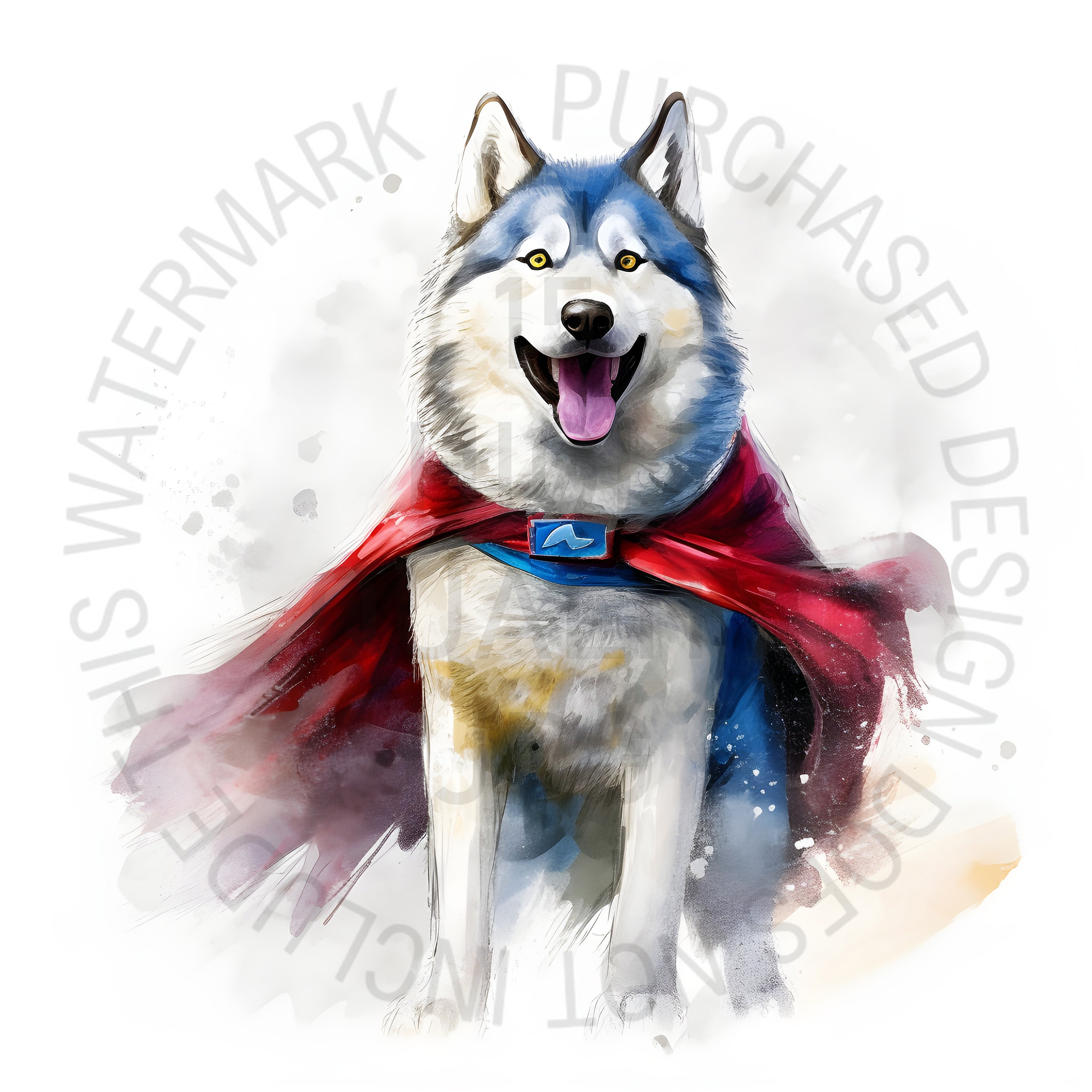 Superhero Husky Clipart Bundle, 18 High Quality Jpgs, Husky Clipart ...