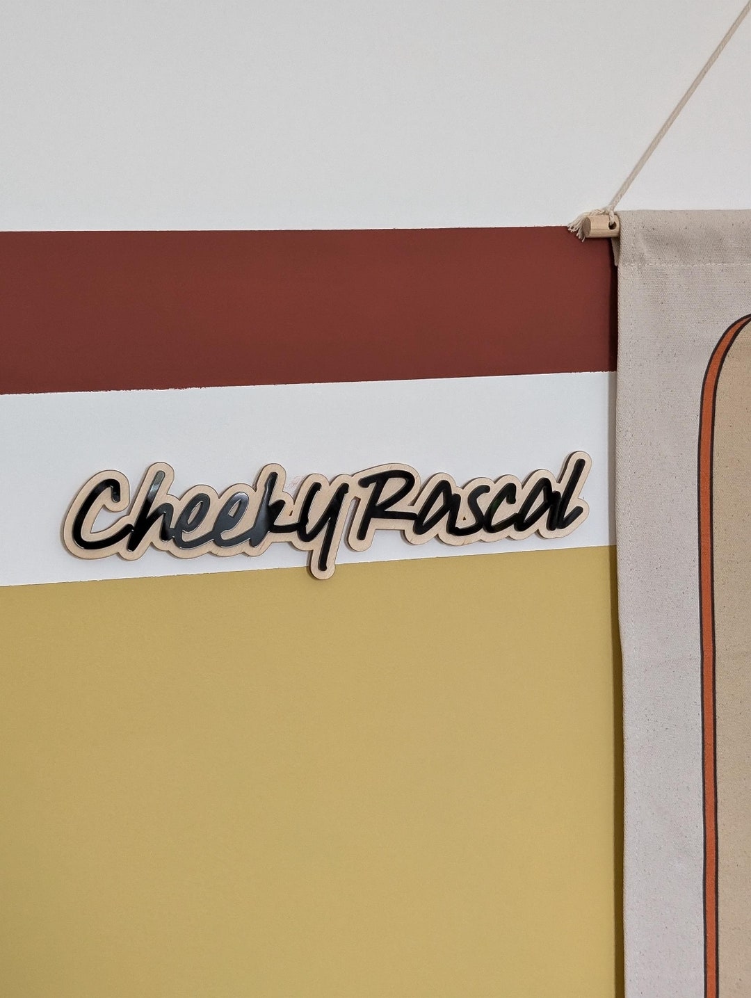Custom Cheeky Rascal Sign | Custom 2 Word Kids Sign | Colourful Kids ...