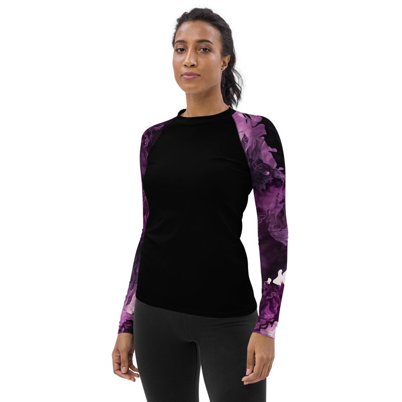 Women's BJJ Rash Guard - Purple Dragon Sleeve Design - Etsy