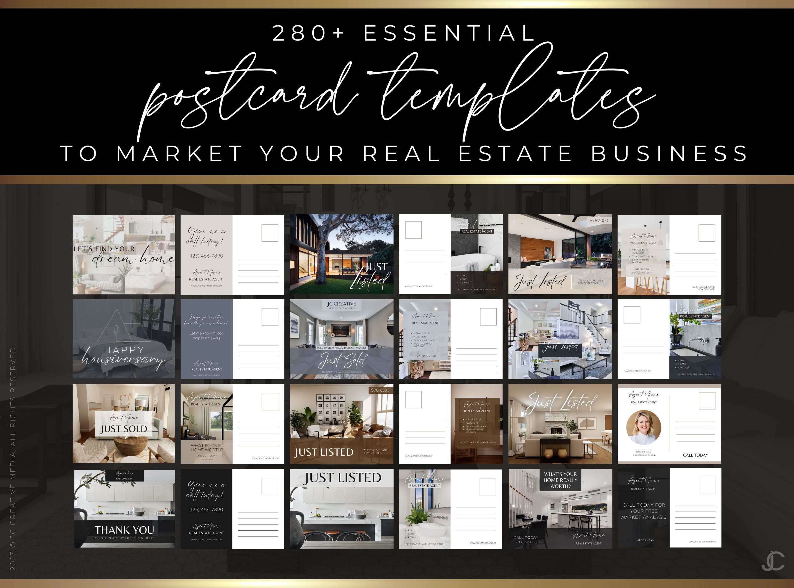 Real Estate Postcards Realtor Marketing Canva Templates Just - Etsy