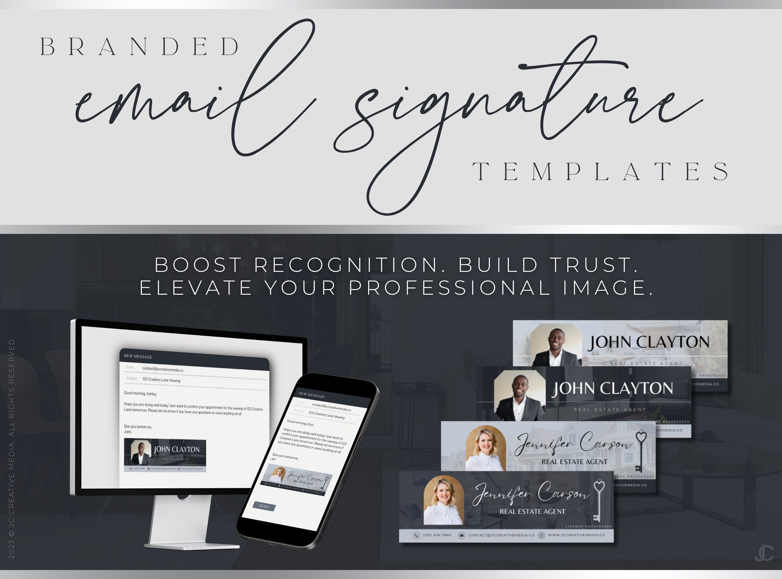 Real Estate Email Signature Canva Template, Realtor Marketing ...