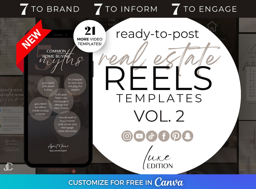 Luxury Real Estate Reels Videos VOL. 2 Ready to Post Realtor - Etsy