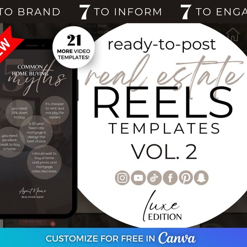 Luxury Real Estate Reels Videos VOL. 2 Ready to Post Realtor - Etsy