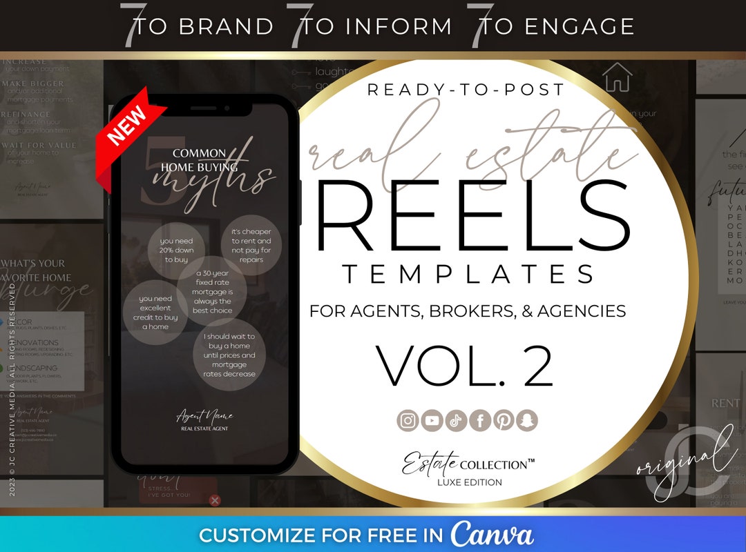 Luxury Real Estate Reels Videos VOL. 2 Ready to Post Realtor - Etsy