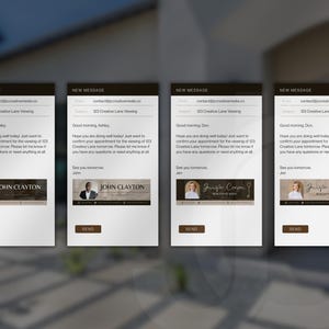 Luxury Real Estate Email Signature Templates: Canva Realtor Branding - Etsy