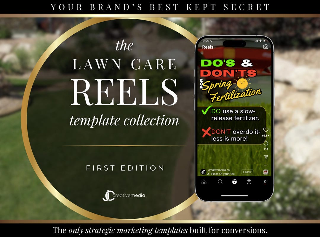 Lawn Care Social Media Reels: Landscaping Canva Templates (digital ...