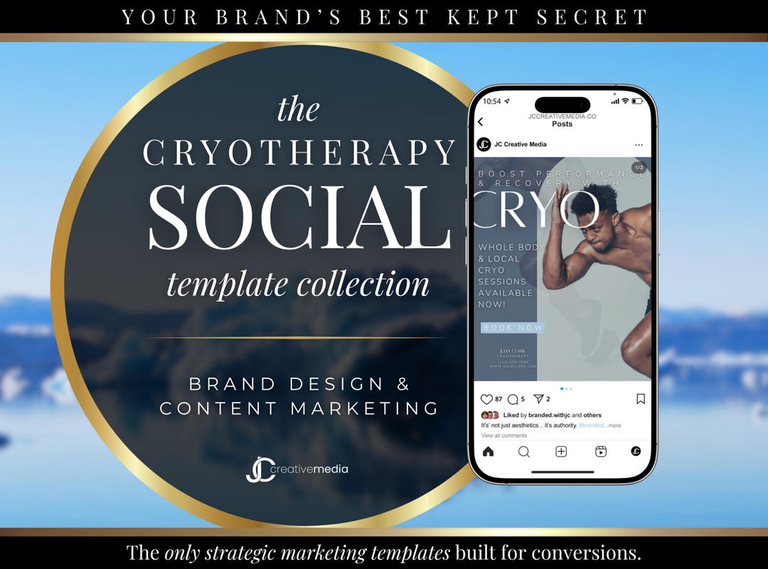Cryotherapy Social Media Templates: Med Spa Marketing Kit (canva ...