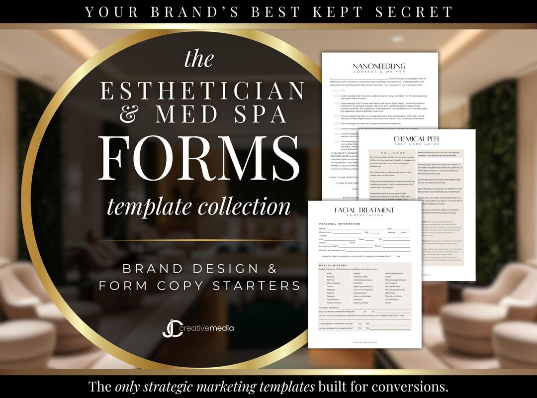 Med Spa Forms: Esthetician Client Forms, Consent Waivers (canva ...