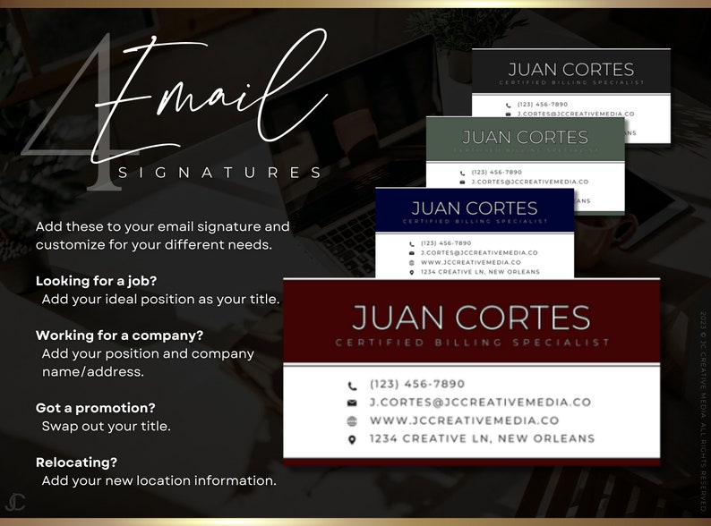 Minimalist Canva Resume Templates, Modern Resumes, Email Signature ...