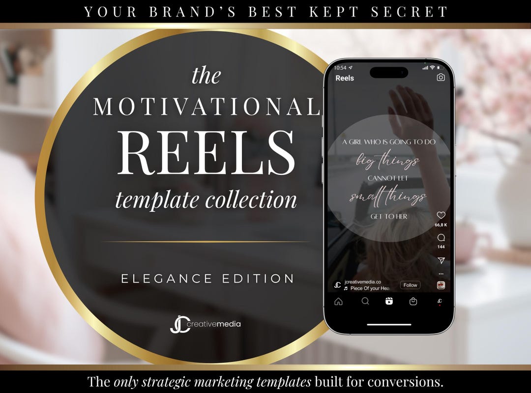 Motivational Reels Video Templates: Canva Social Media Kit (digital ...