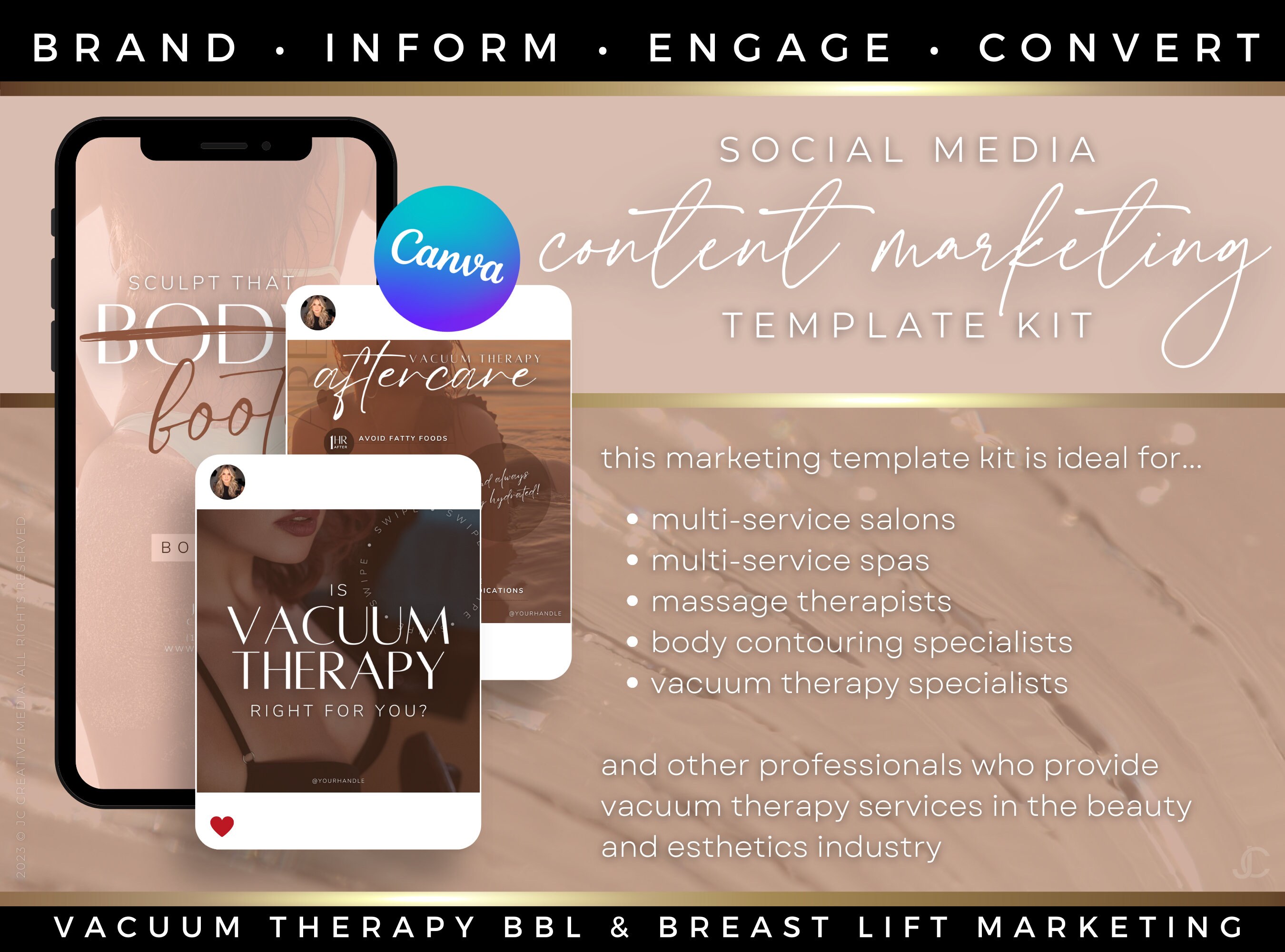 Vacuum Therapy Butt Lift & Breast Lift Social Media Templates, Med Spa ...