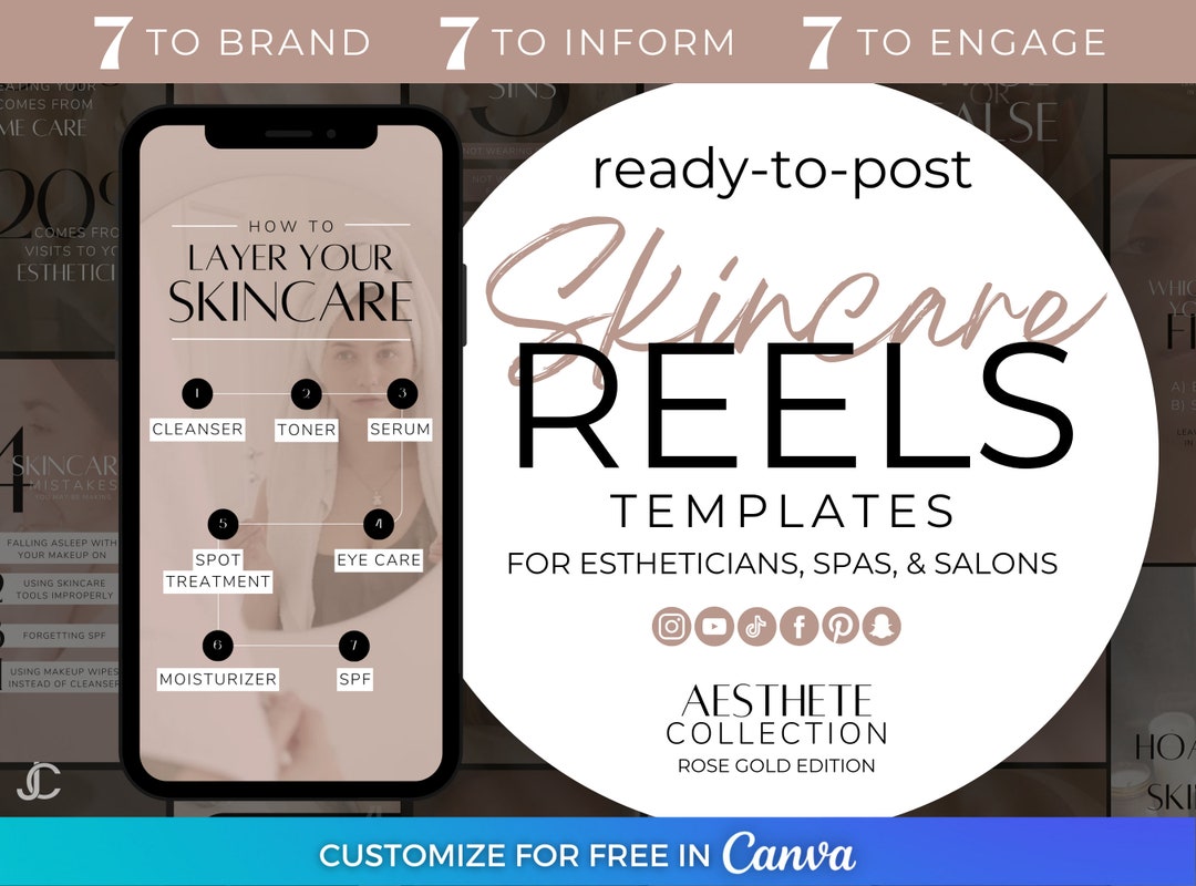 21 Ready-to-post Skincare Reels Esthetician Marketing - Etsy