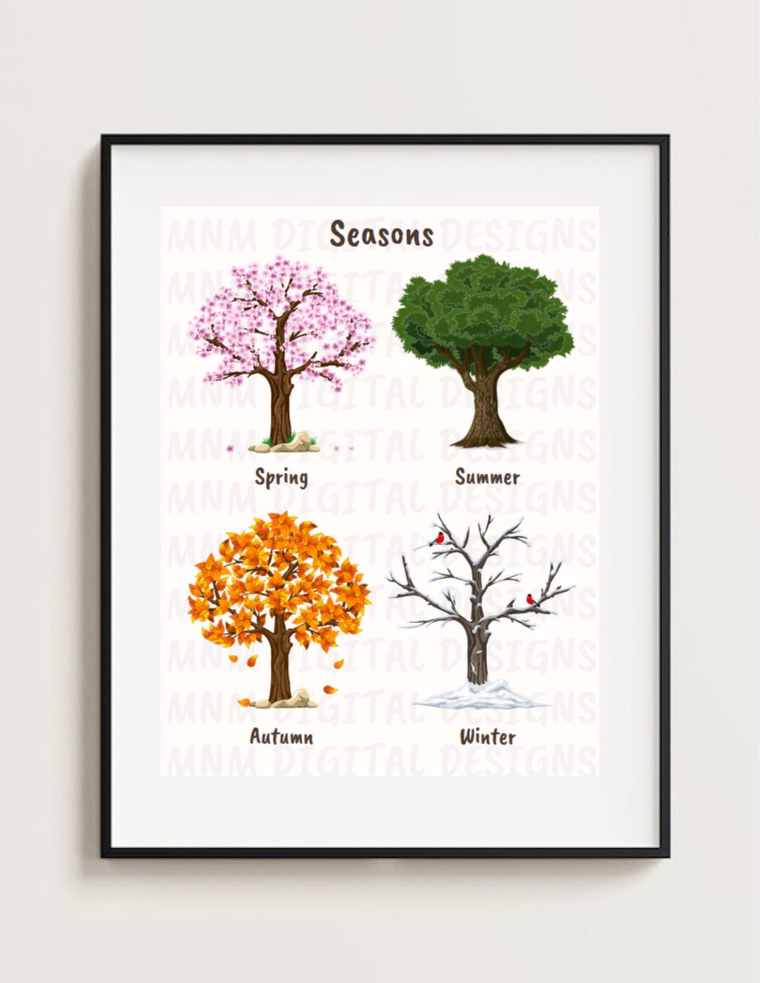 Seasons of the Year Printable - Etsy