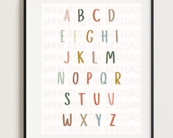 Abc's Alphabet School Assignment Printable Instant Digital Download PDF ...