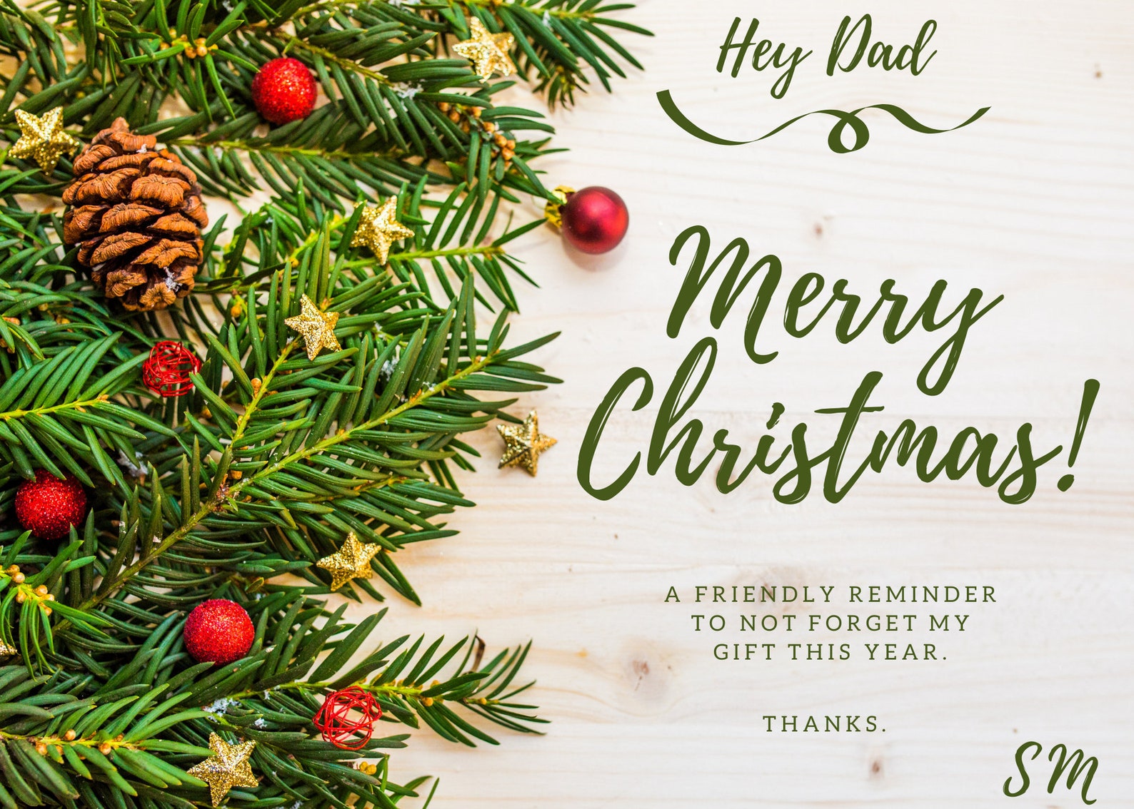 Hey Dad, Merry Christmas, You Still Remember My Gift - Etsy