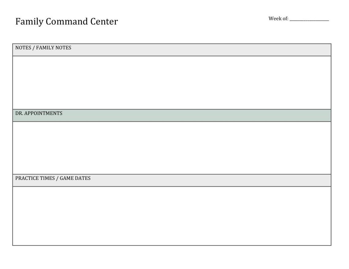 Family Command Center Home Organization Binder Digital Download - Etsy