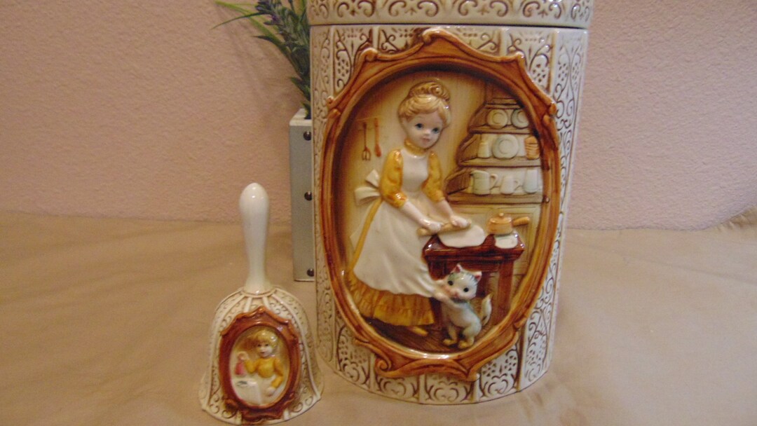 Rare Vintage Sears Lady Cookie Jar and Matching Bell as a Set - Etsy