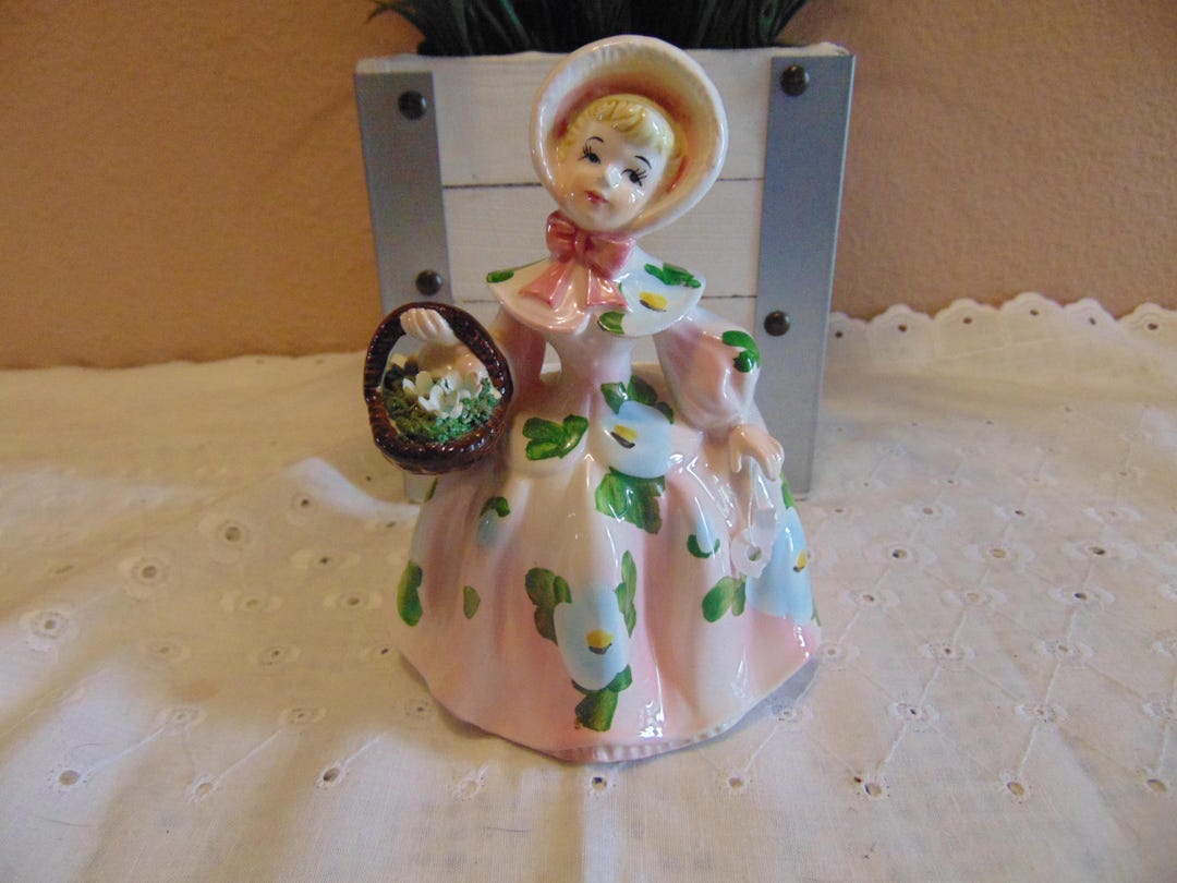 Vintage 1960s Relpo Ceramic Flower Girl Planter - Etsy