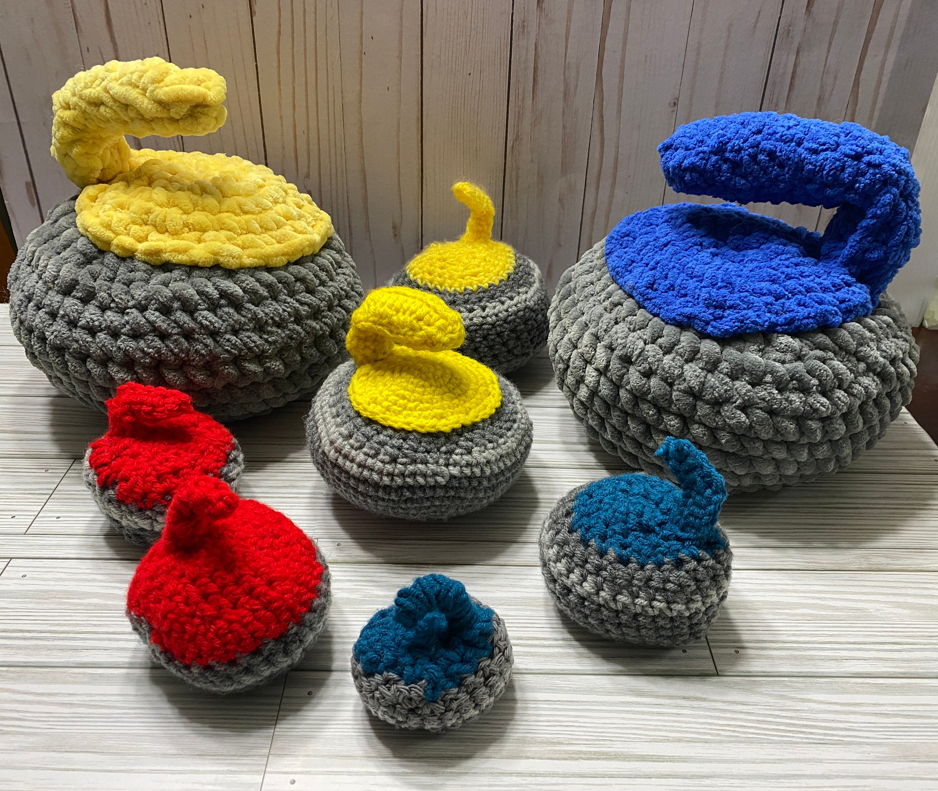 Curling Stones Life Size Dimensions not Weight Crochet Specify Color ...