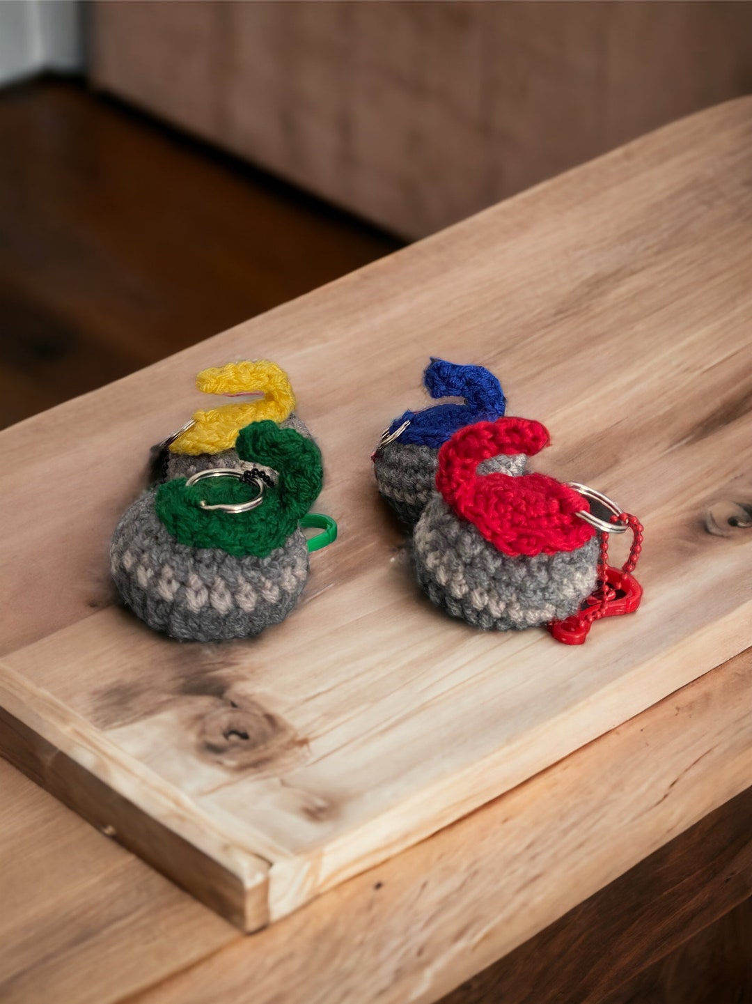 Curling Stone - Small (keychain Included and Clasp) - Crochet ...