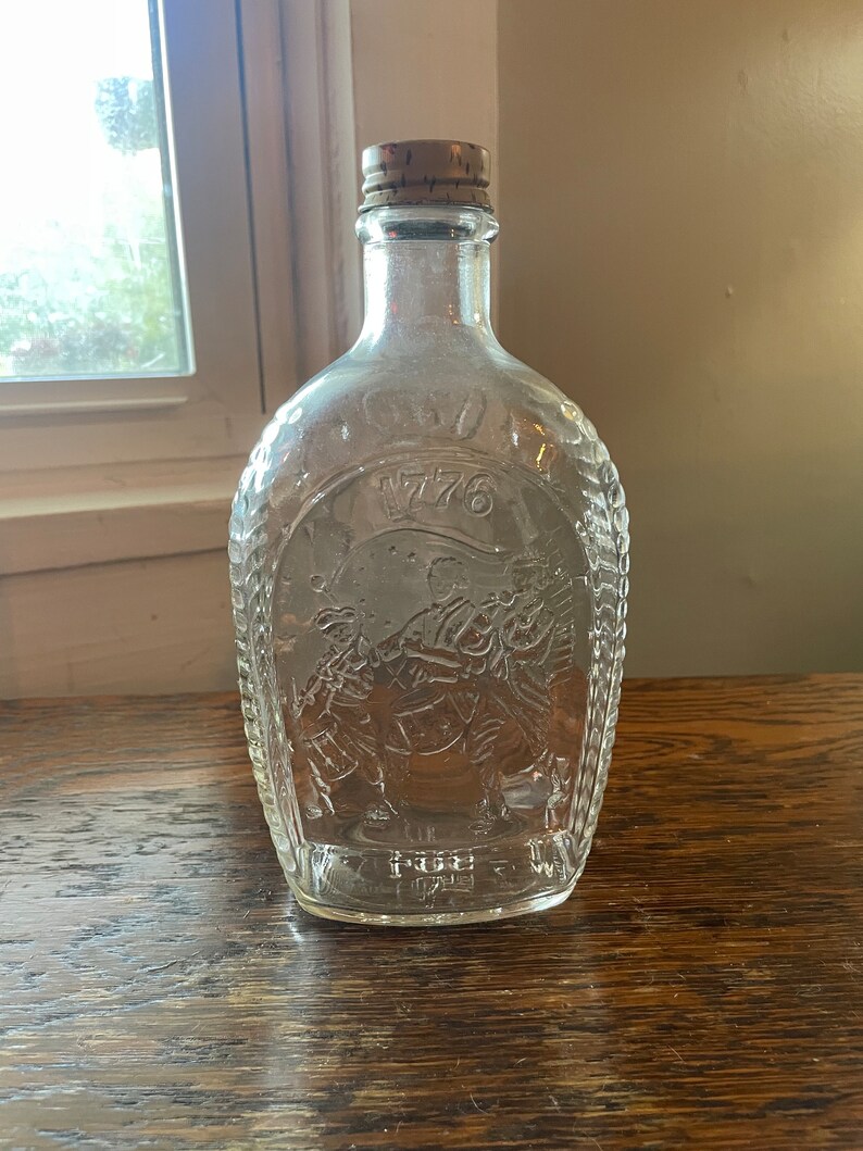 1776 Log Cabin Glass Bottle - Etsy