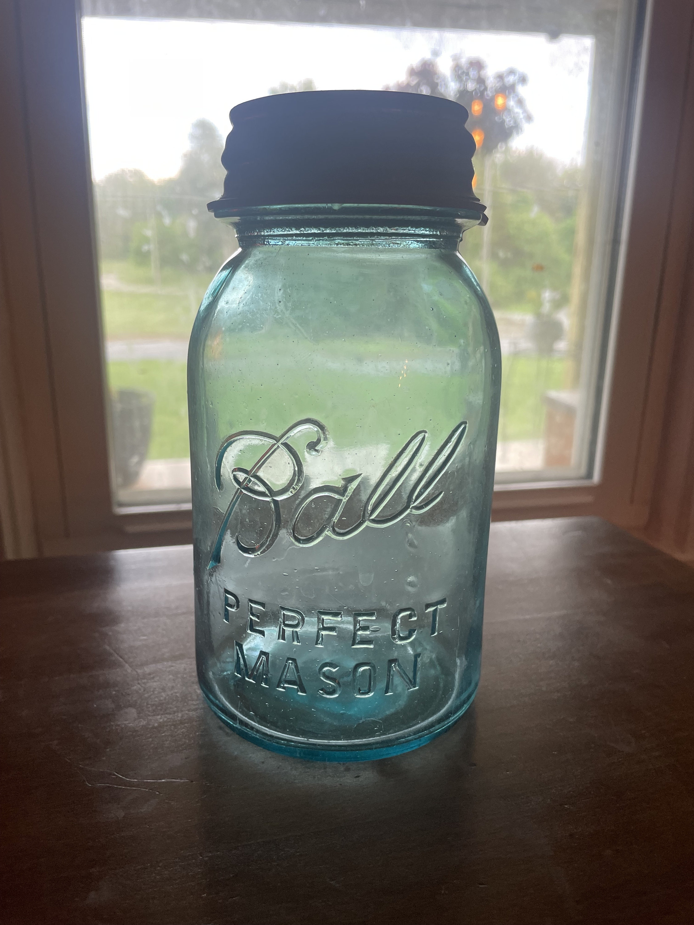 Antique Ball Jar With Zinc Lid - Etsy