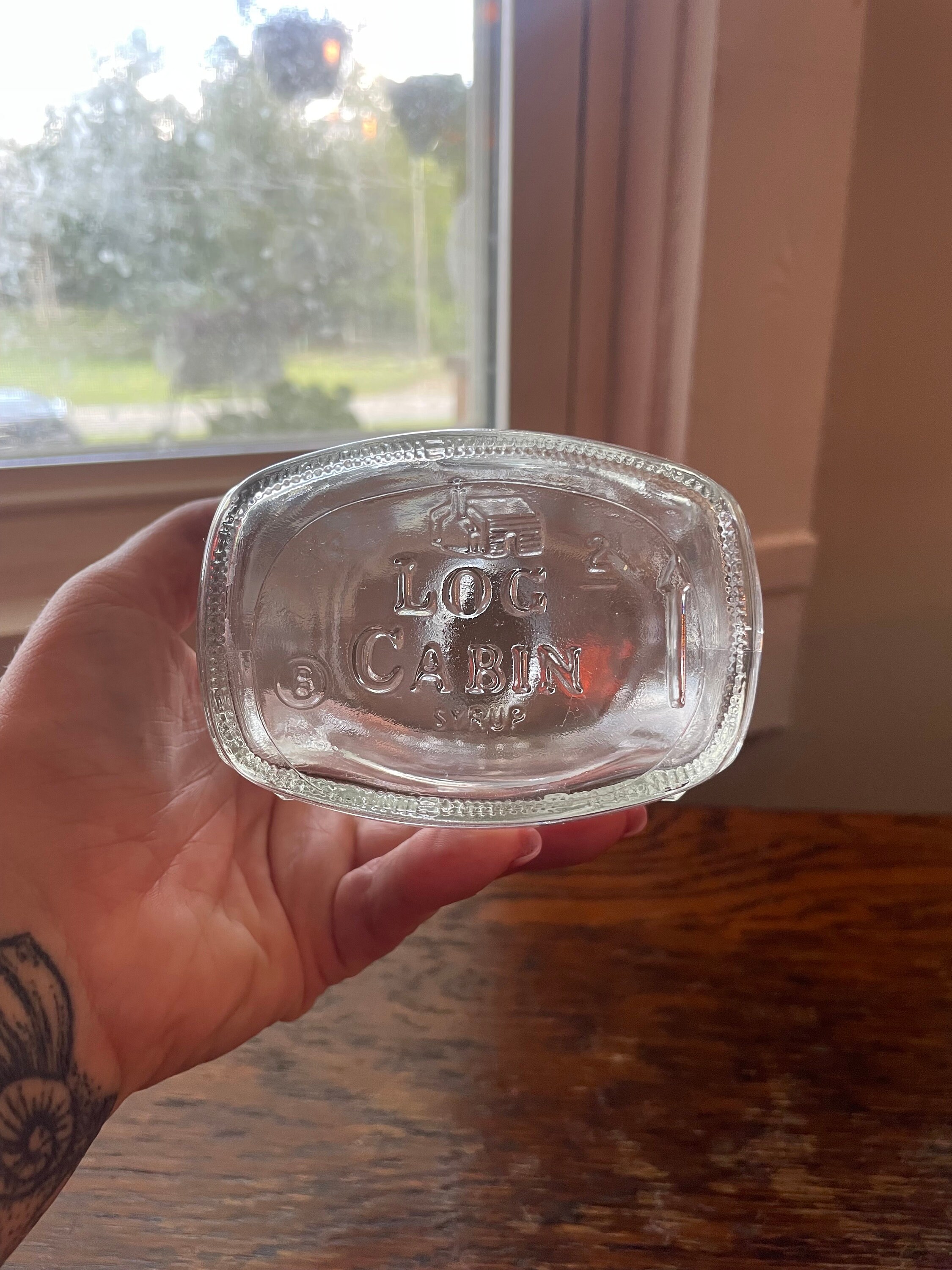 1776 Log Cabin Glass Bottle - Etsy
